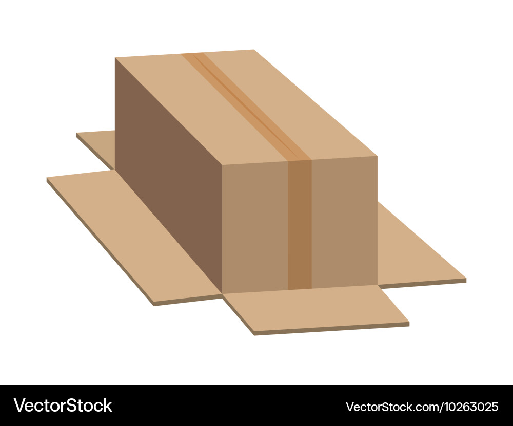 Carton box package delivery icon graphic Vector Image