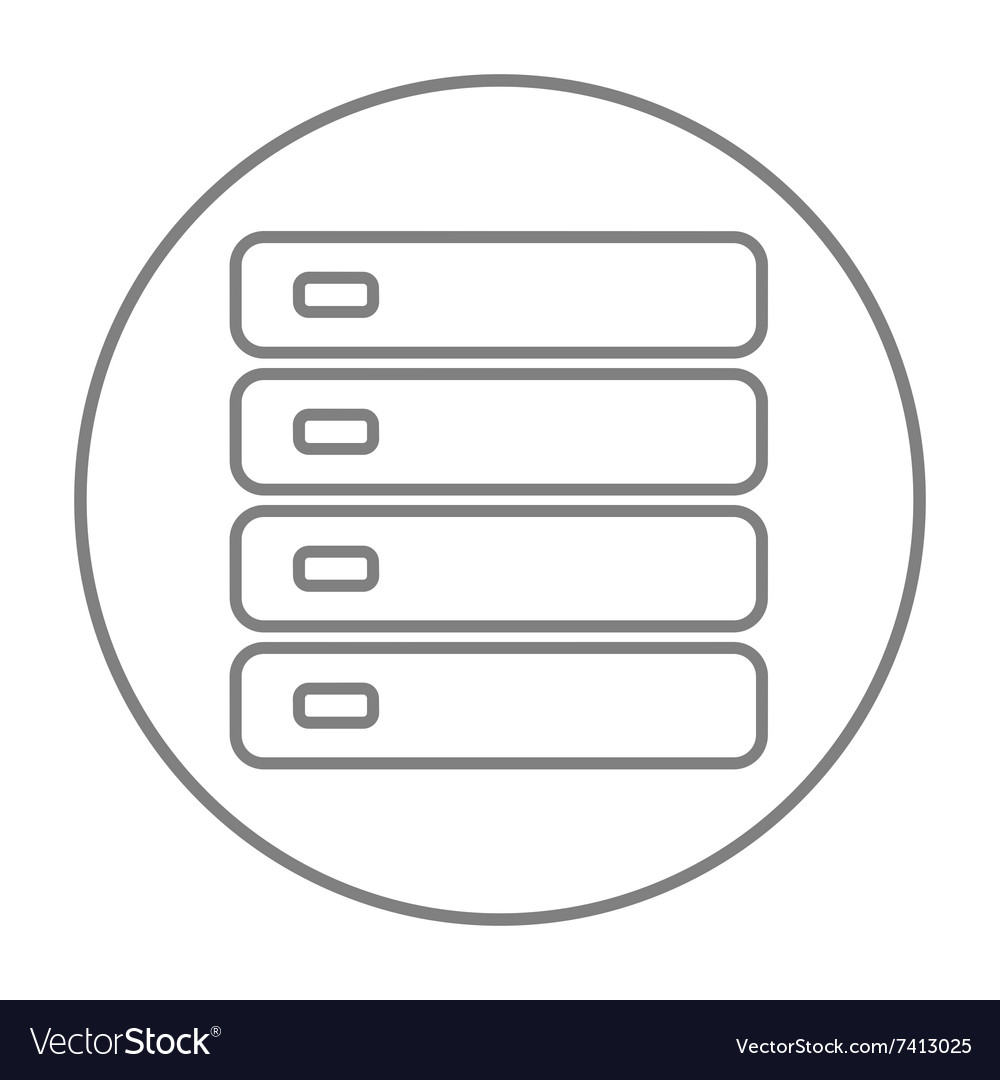 Computer server line icon Royalty Free Vector Image