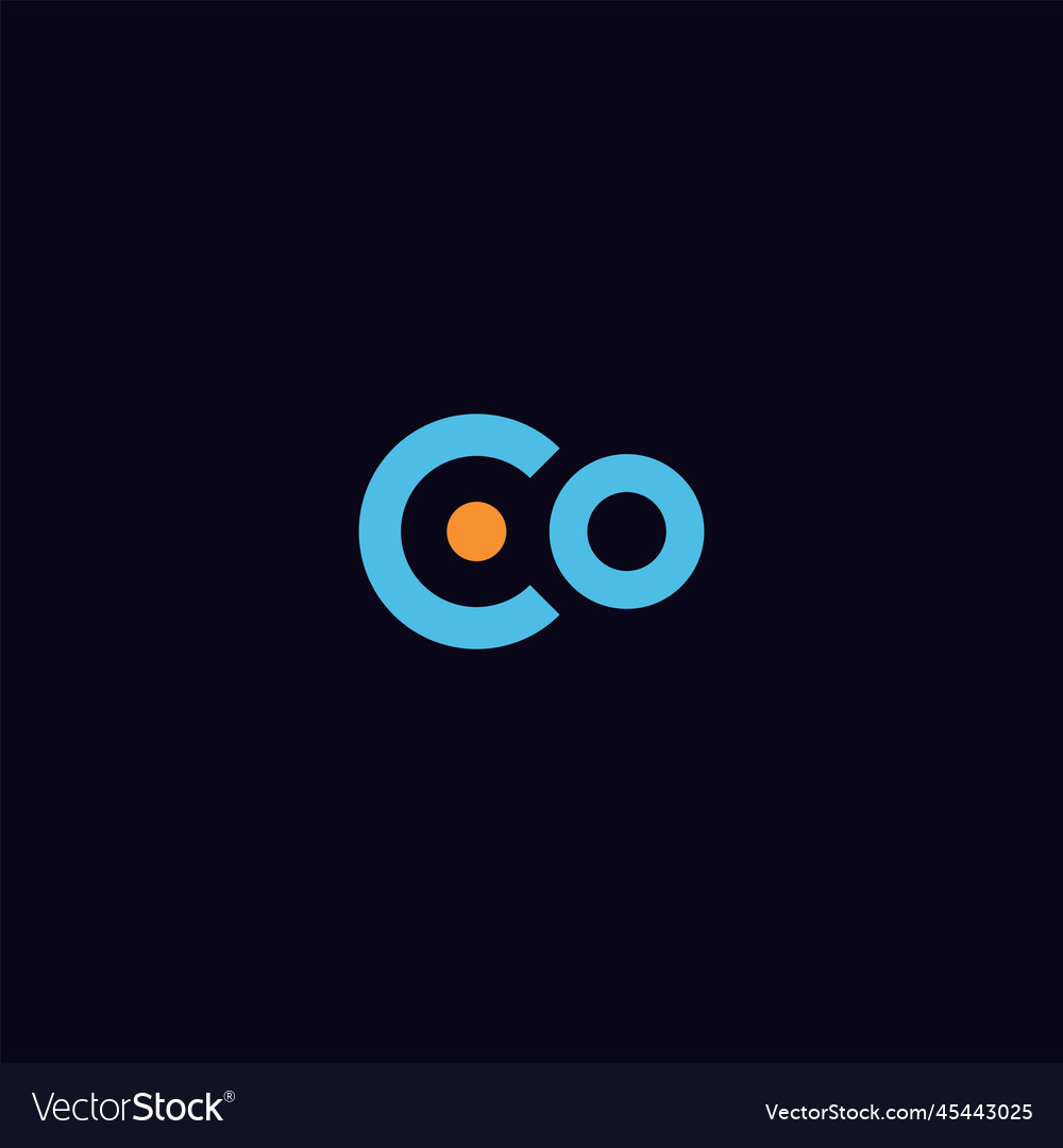 Letter co logo design template Royalty Free Vector Image