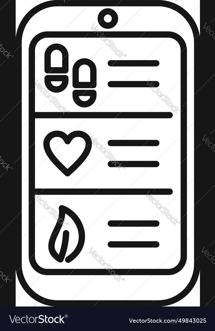 Phone Runner App Icon Outline Data Sport Vector Image