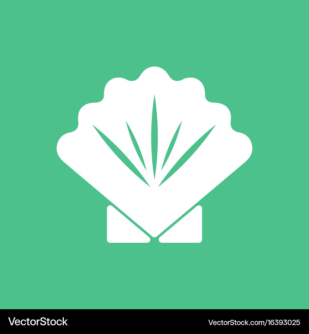 Scallop sea shell sketch style realistic Vector Image
