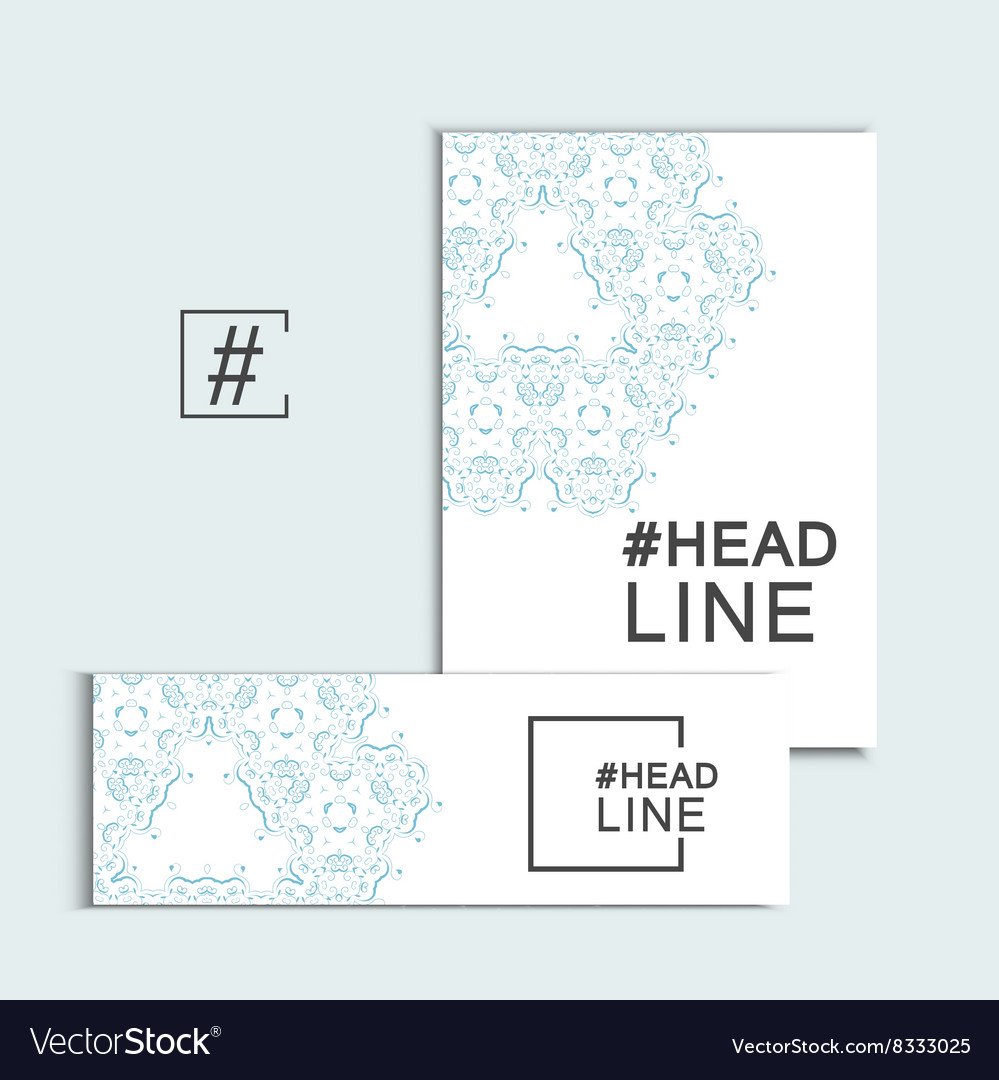 Set with abstract pattern Royalty Free Vector Image