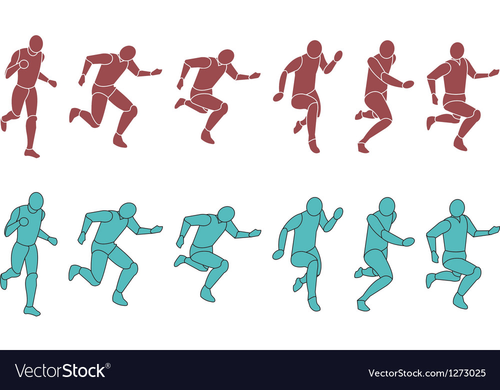 Silhouette exercising Royalty Free Vector Image