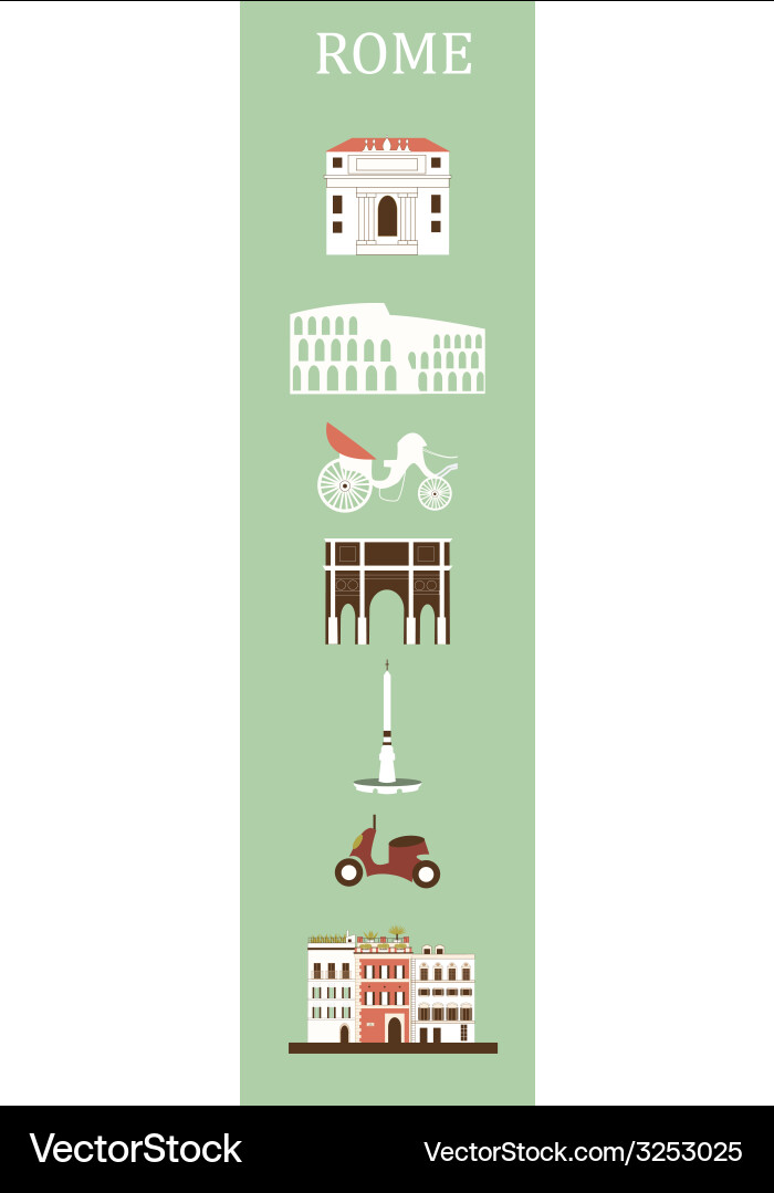 Symbols of Rome Royalty Free Vector Image - VectorStock