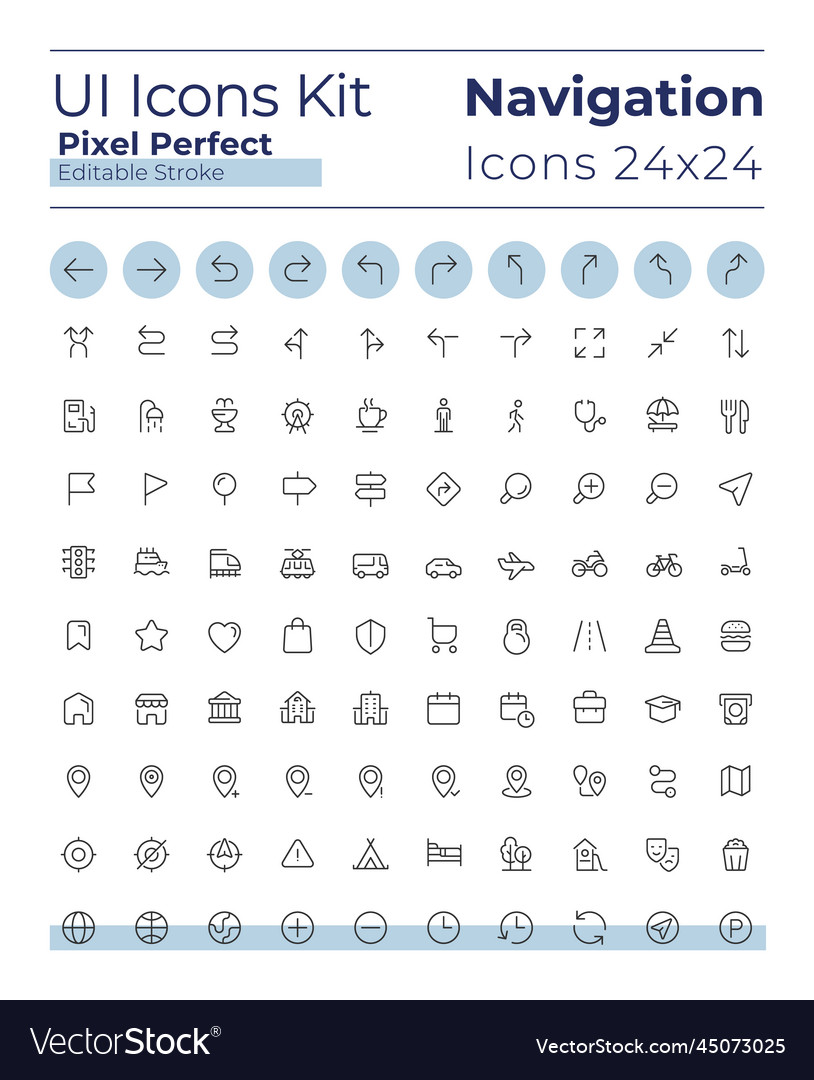 Tracking real time location pixel perfect linear Vector Image