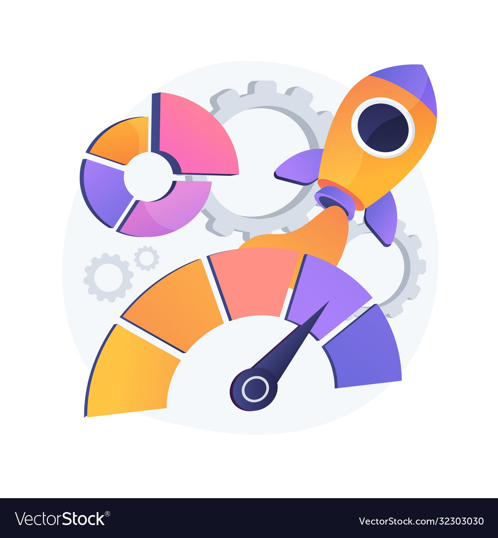 Computer performance boost concept metaphor Vector Image