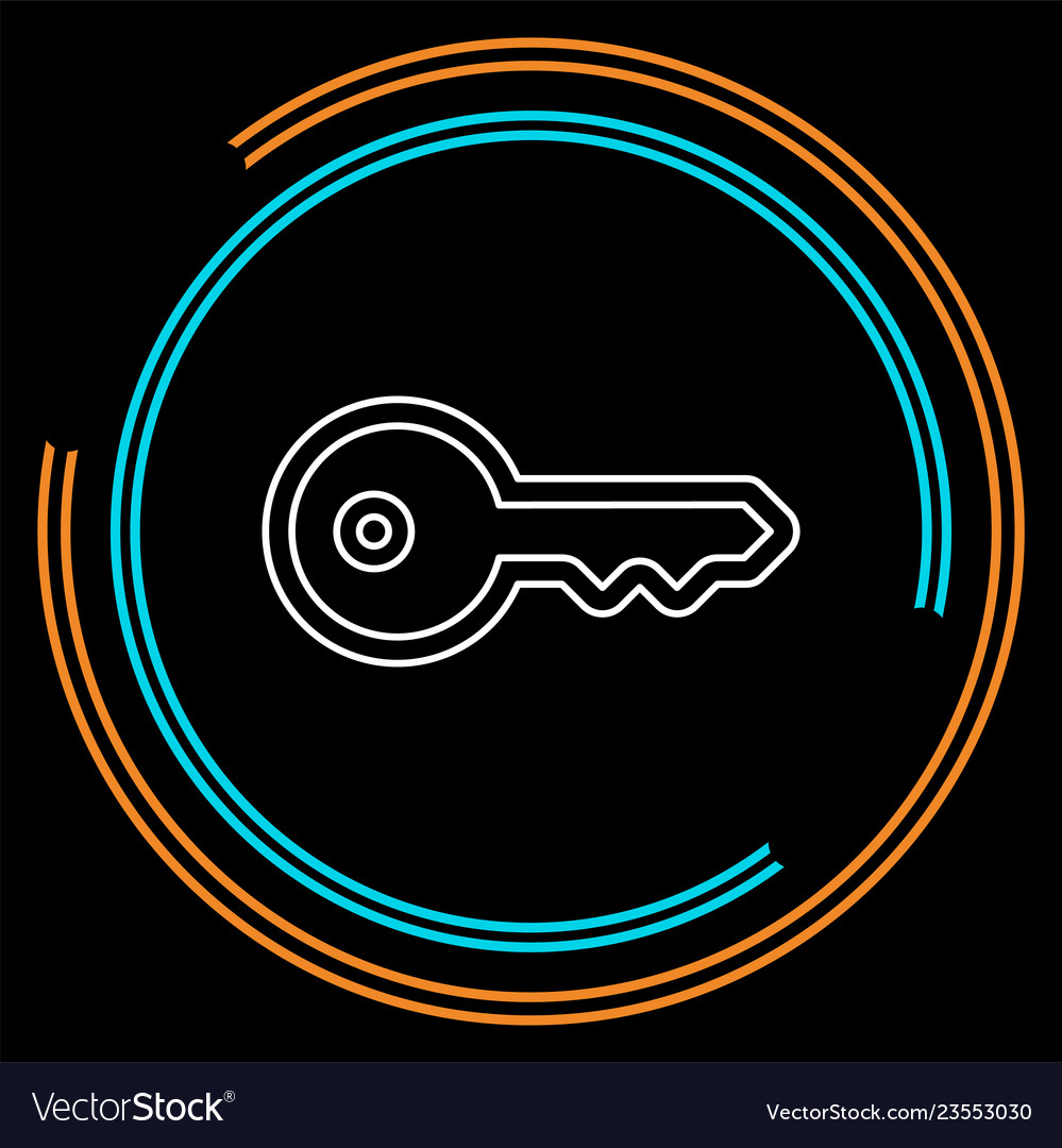 Key Icon Symbol Protection Royalty Free Vector Image