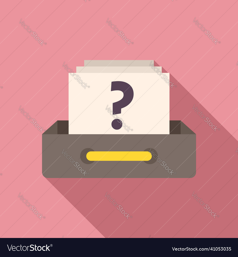 Archive request icon flat document Royalty Free Vector Image