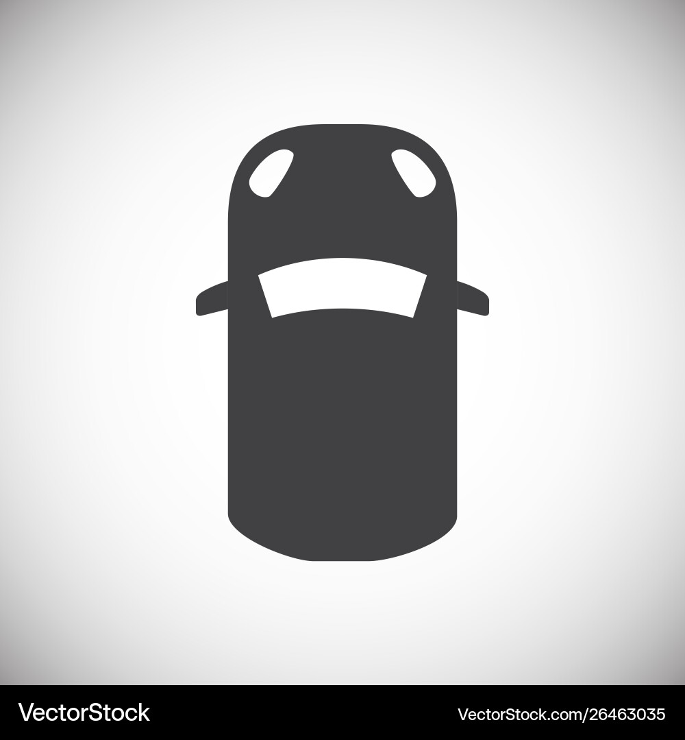 Car top view icon on background for graphic Vector Image