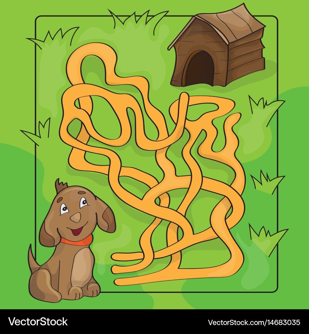 Cartoon of education maze or Royalty Free Vector Image