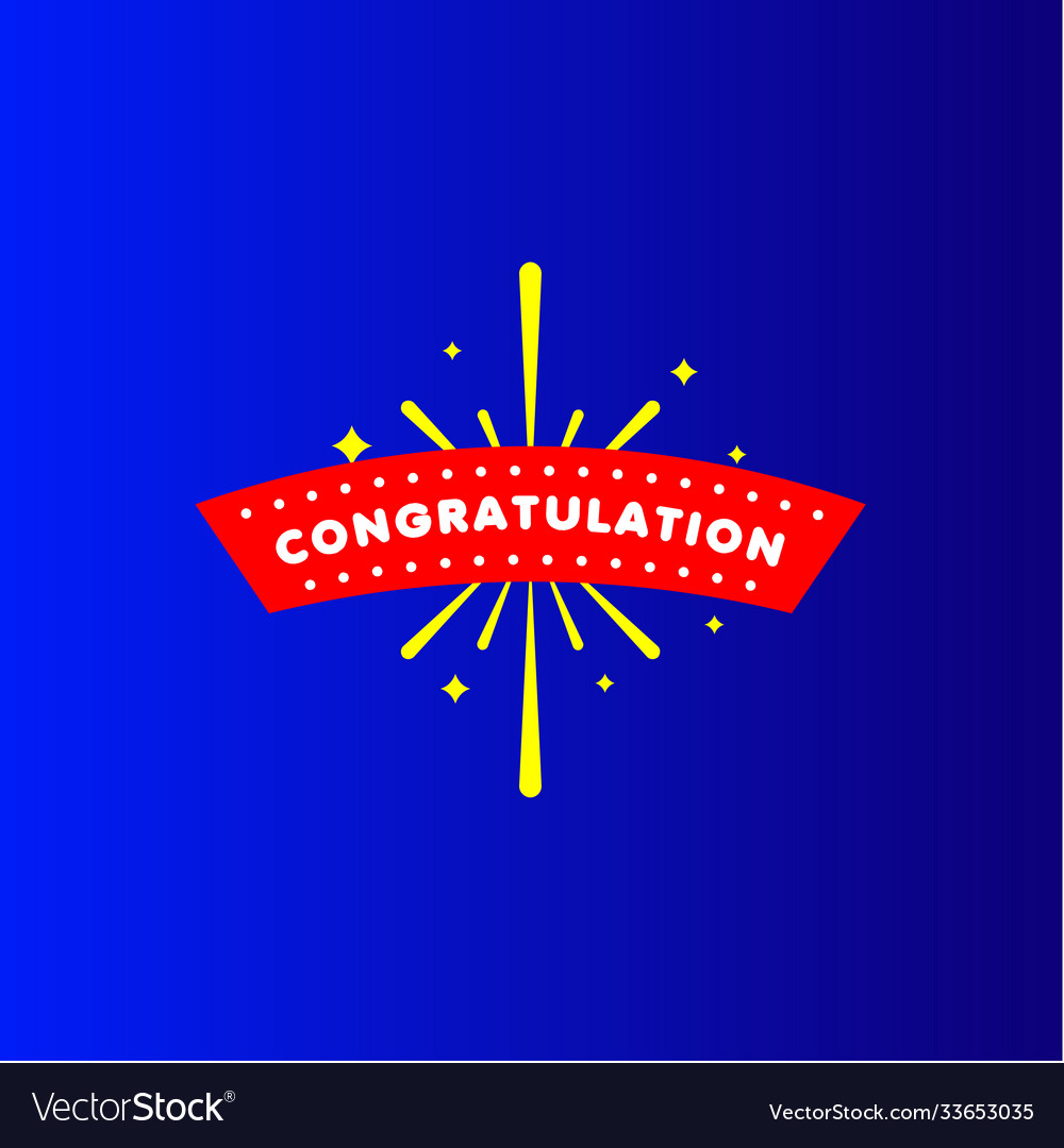 Congratulation template design Royalty Free Vector Image