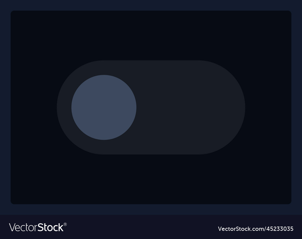 Inactive toggle button ui element template Vector Image Inactive toggle button ui element template Vector Image
