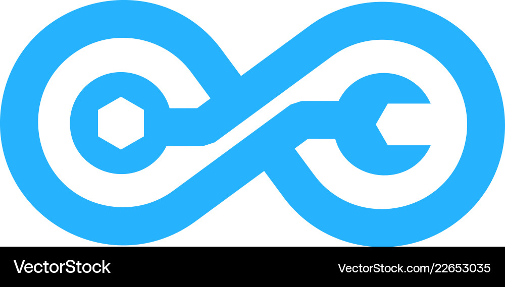Infinite fix and repair logo icon design Vector Image