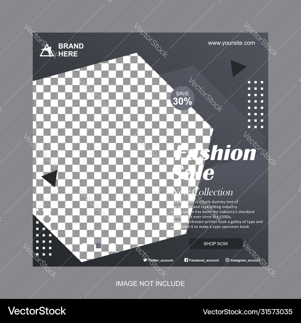 Modern elegant social media instagram template Vector Image