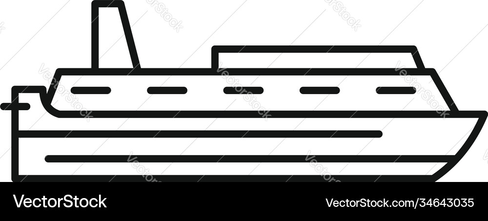 Nautical cruise icon outline style Royalty Free Vector Image