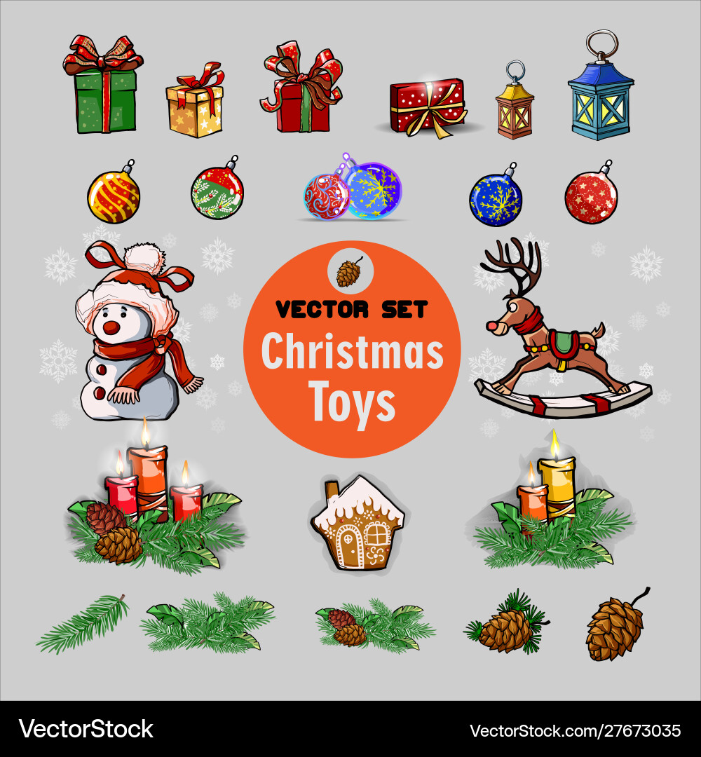 New year celebration symbols and decorations Vector Image