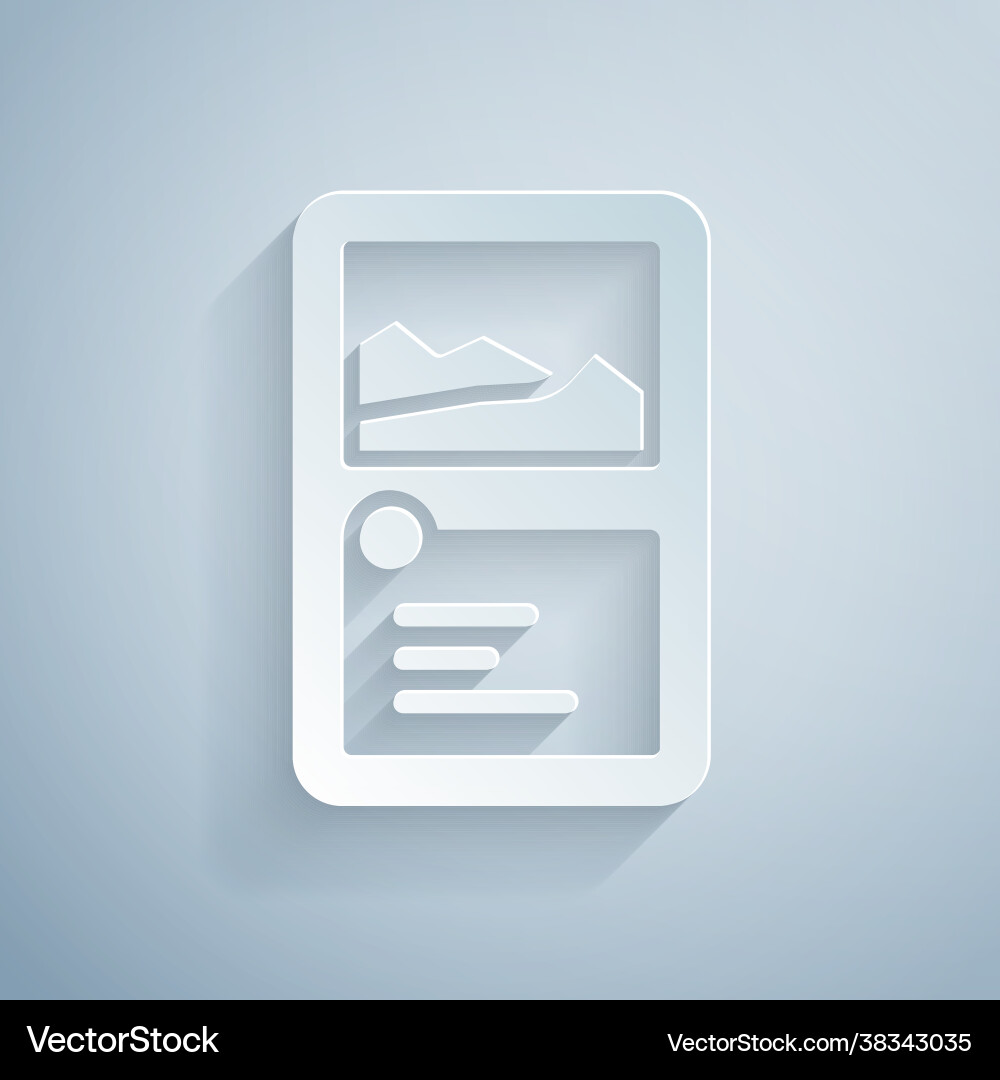 Paper cut card game collection icon isolated Vector Image