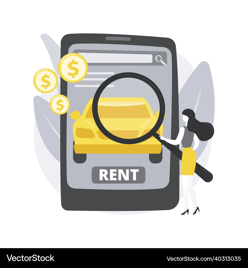 Rental car service abstract concept Royalty Free Vector