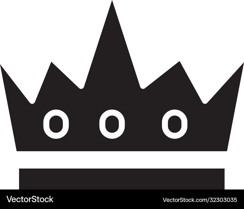 Royal crown duke silhouette style icon Royalty Free Vector