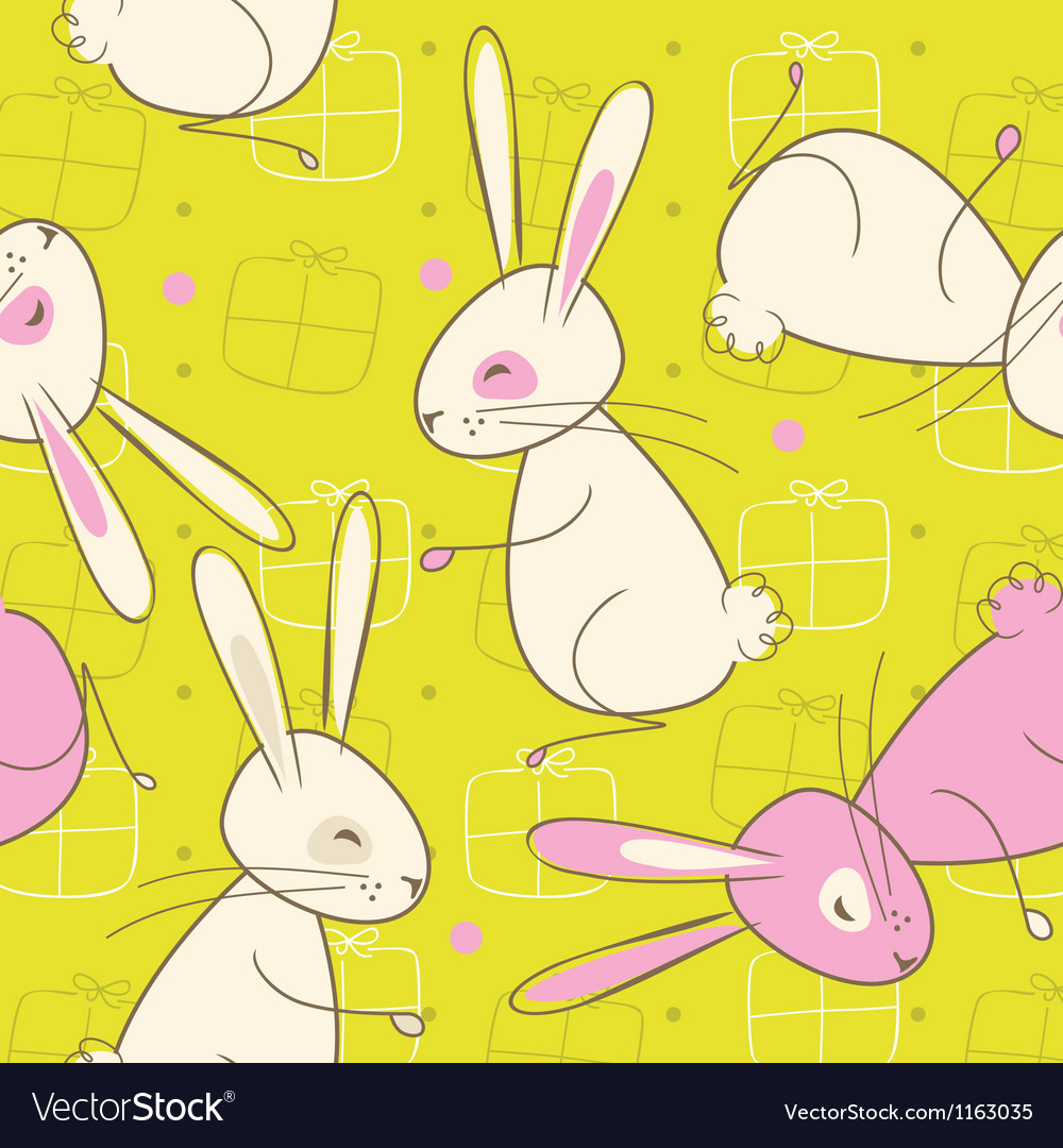 Seamless easter rabbit pattern Royalty Free Vector Image Seamless easter rabbit pattern Royalty Free Vector Image