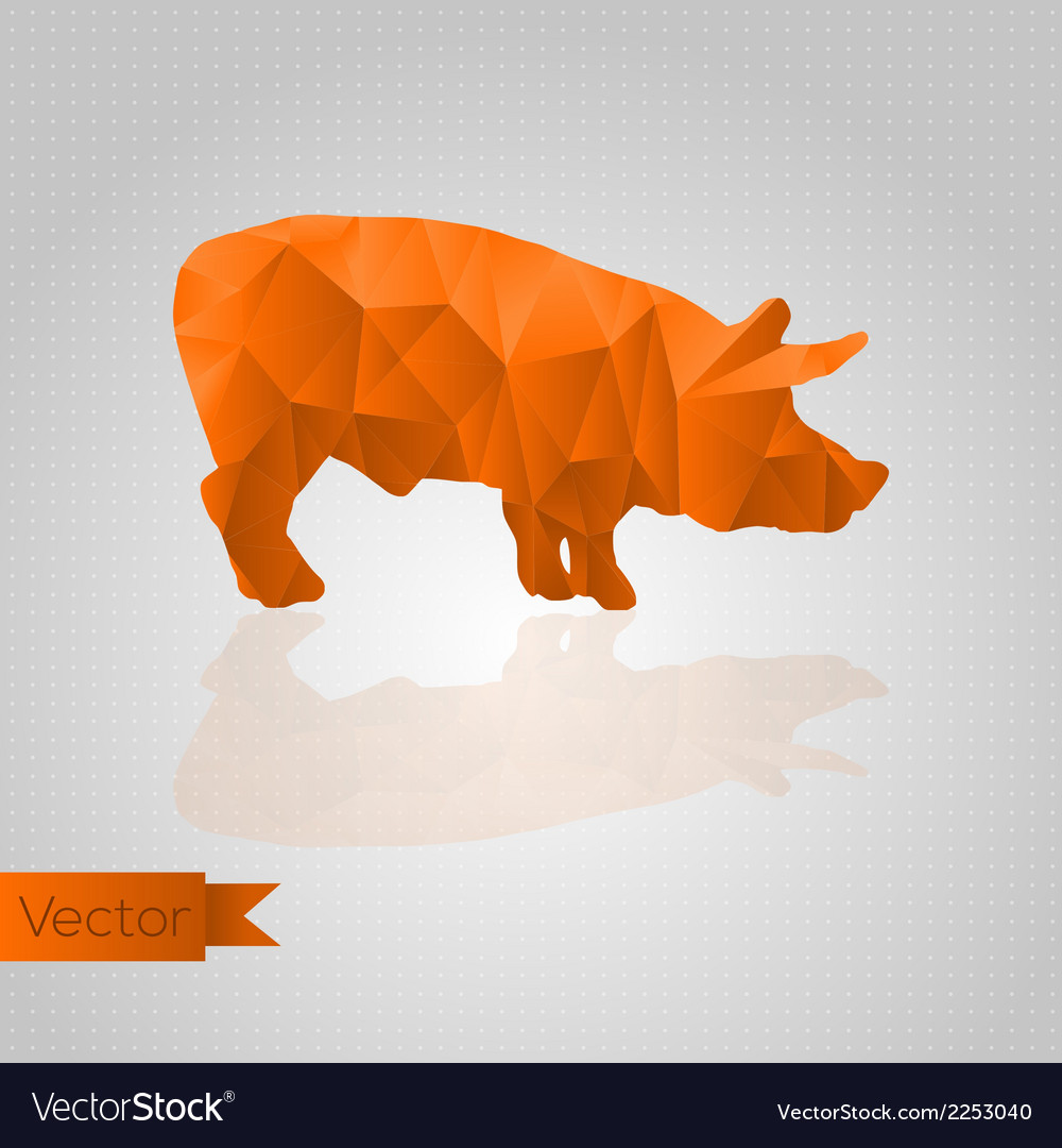 Abstract triangular pig Royalty Free Vector Image