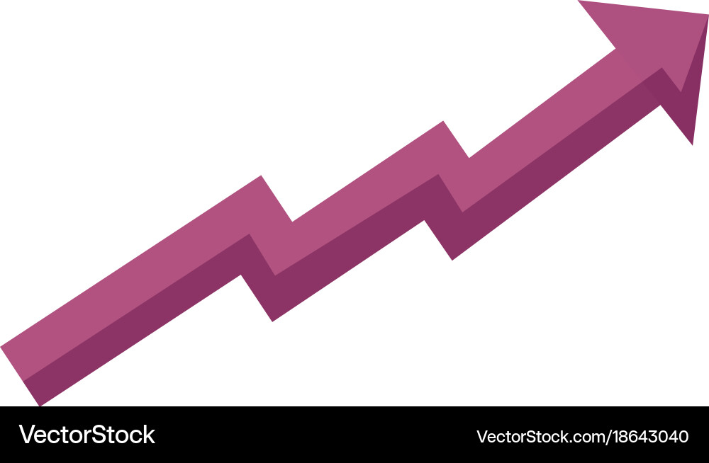 Arrow of growth icon Royalty Free Vector Image