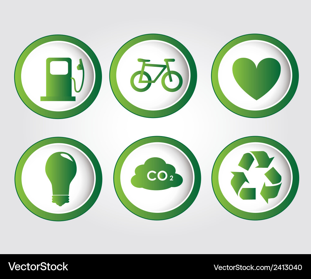 Energy icons over gray background Royalty Free Vector Image
