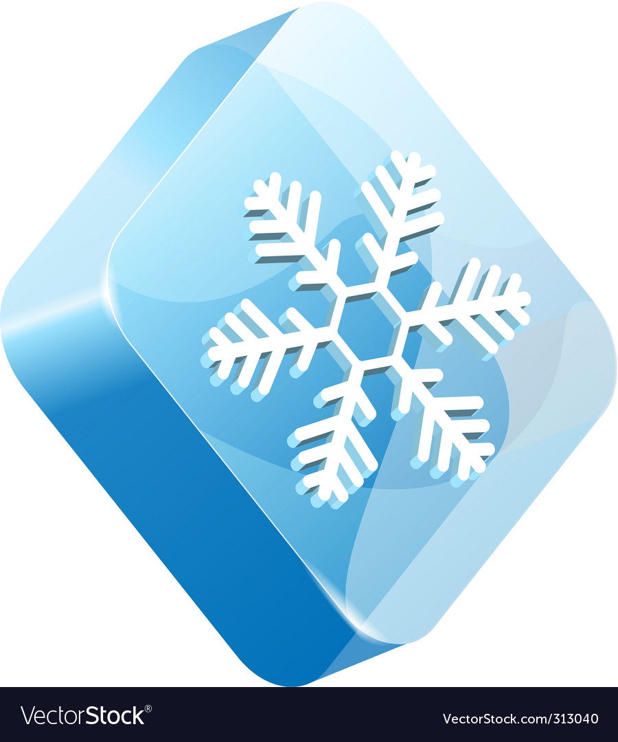 Ice button Royalty Free Vector Image - VectorStock
