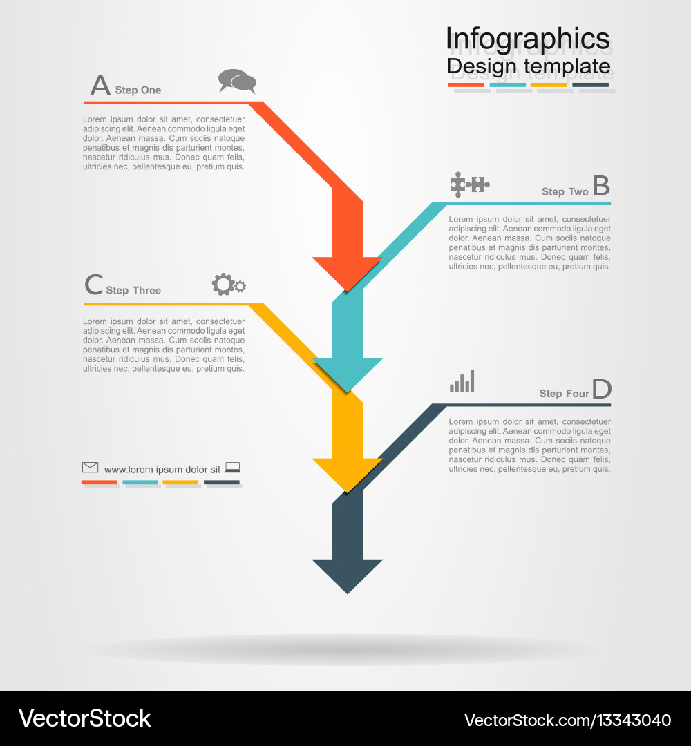 Infographic template with elements and icons Vector Image