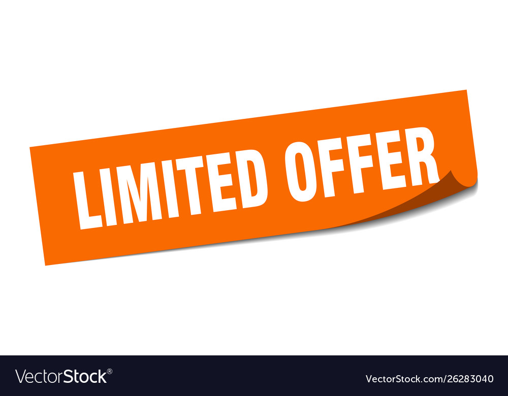 Limited offer sticker offer square Royalty Free Vector Image