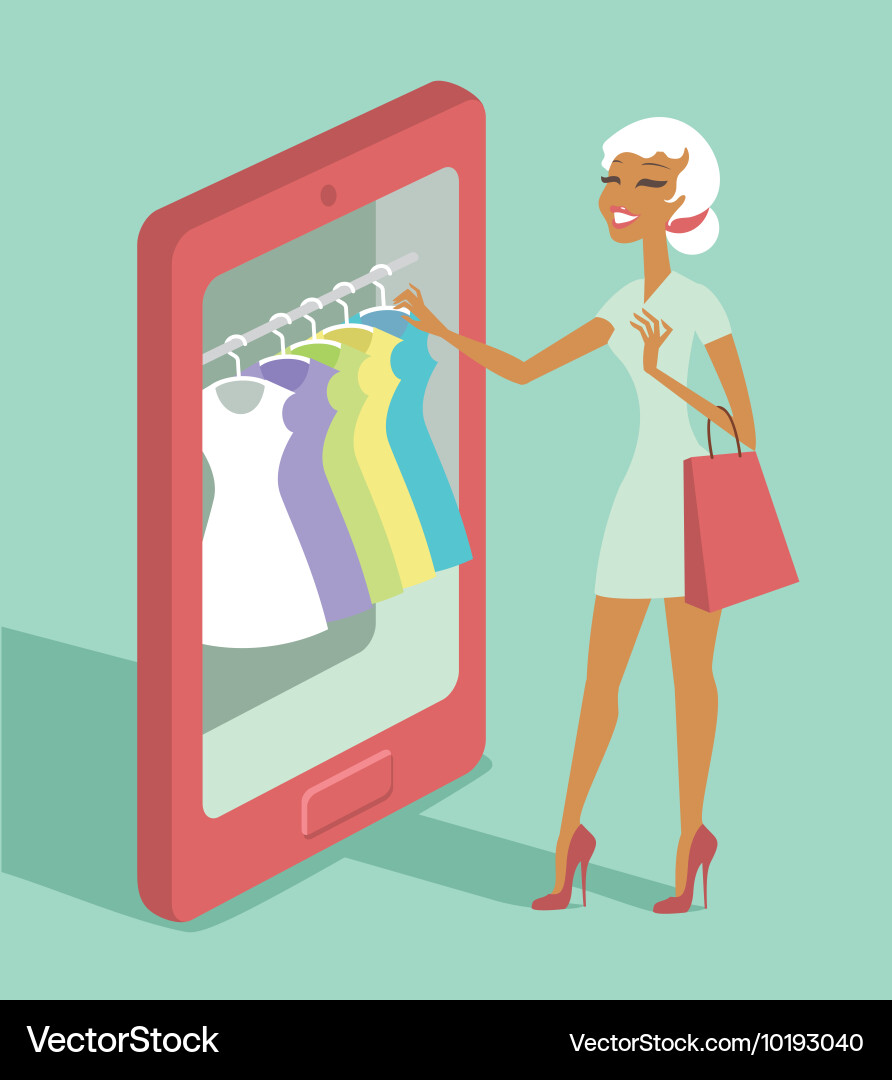 Online shopping Royalty Free Vector Image - VectorStock