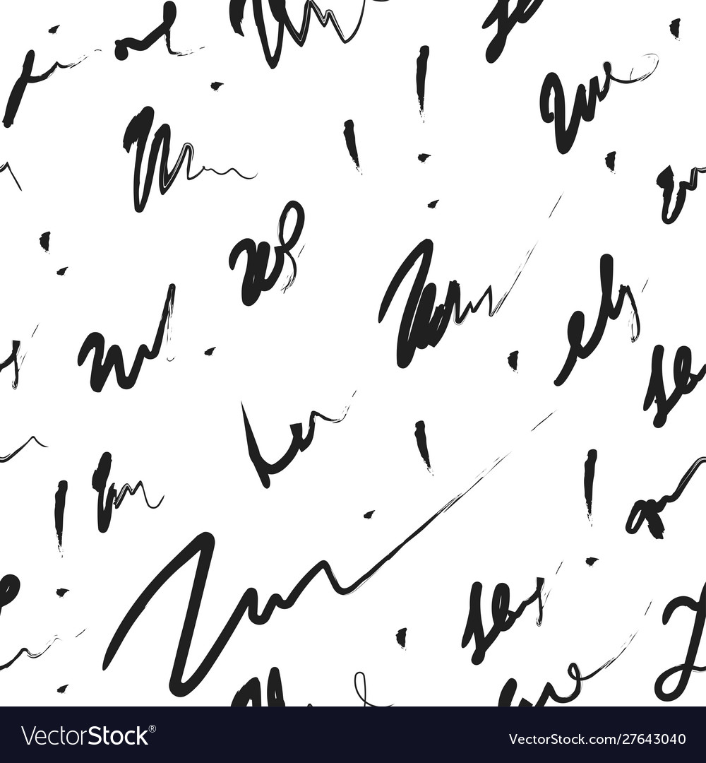 Scribble seamless pattern ink continuous Vector Image