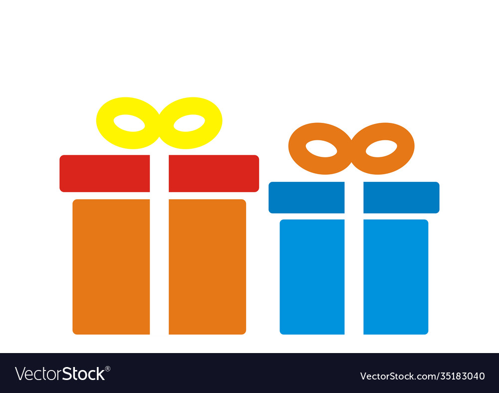 Two parcel Royalty Free Vector Image - VectorStock