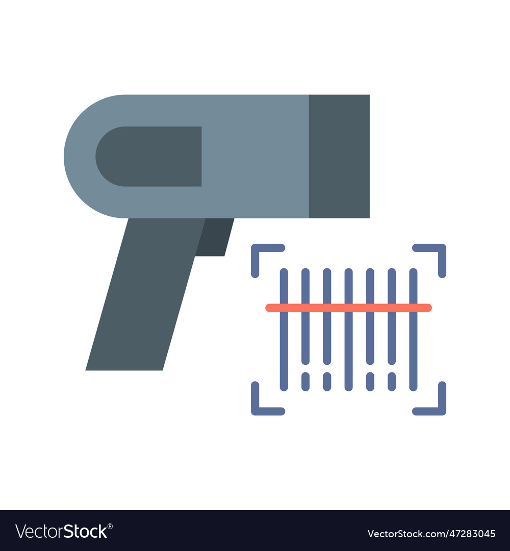 Barcode scanner icon image Royalty Free Vector Image