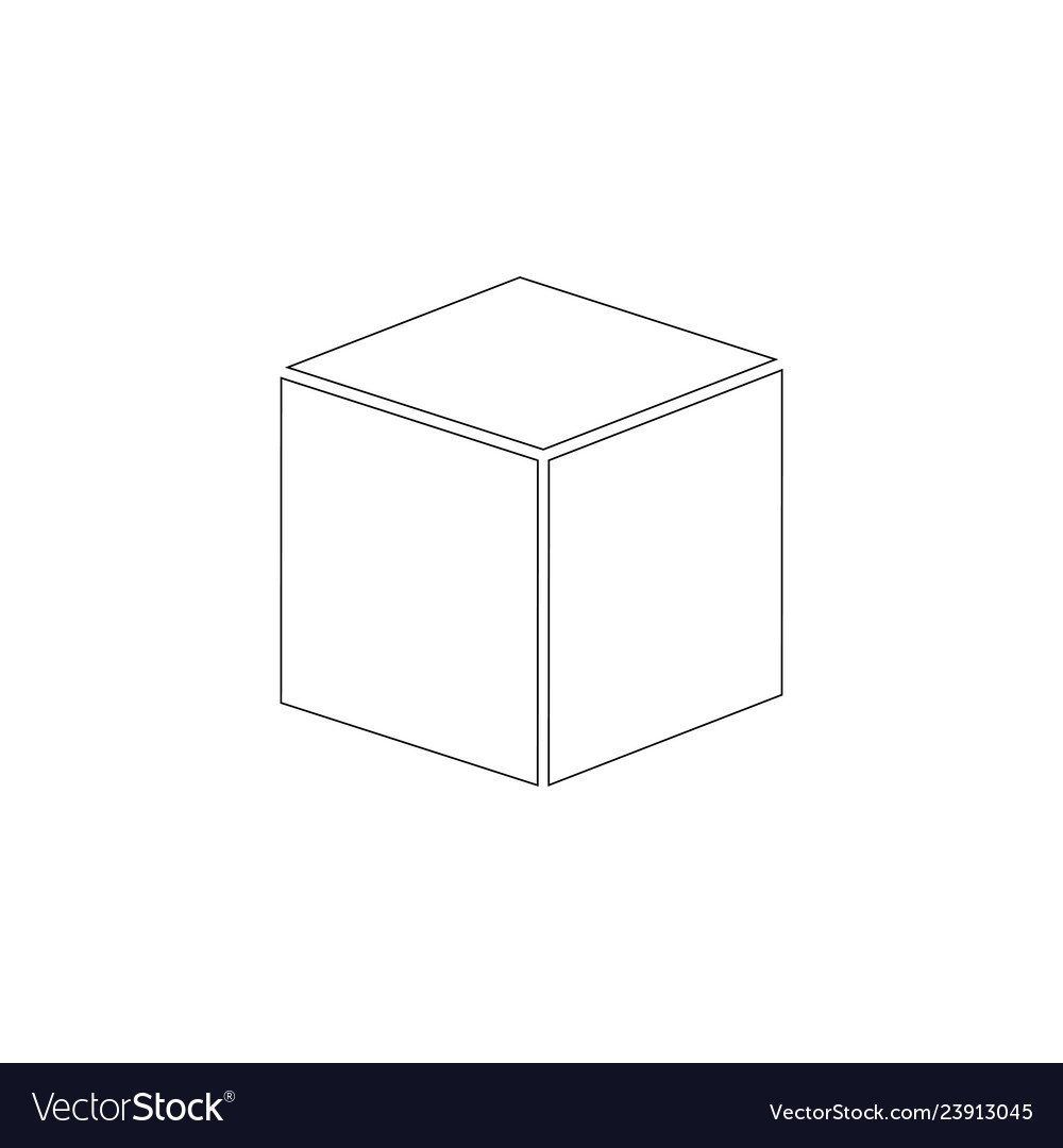 Cube flat icon Royalty Free Vector Image - VectorStock Cube flat icon Royalty Free Vector Image - VectorStock