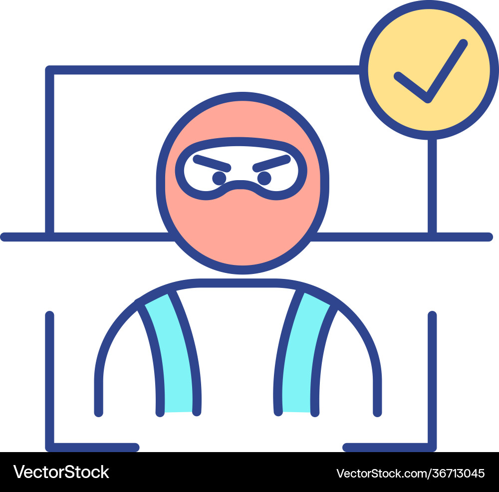 Detecting terrorism threat rgb color icon Vector Image