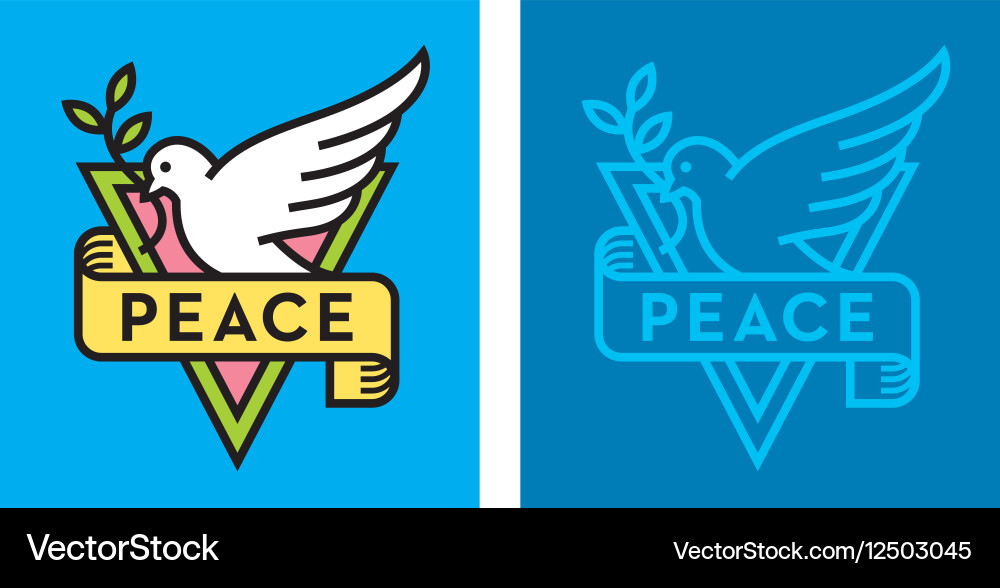 Dove of peace logo Royalty Free Vector Image - VectorStock