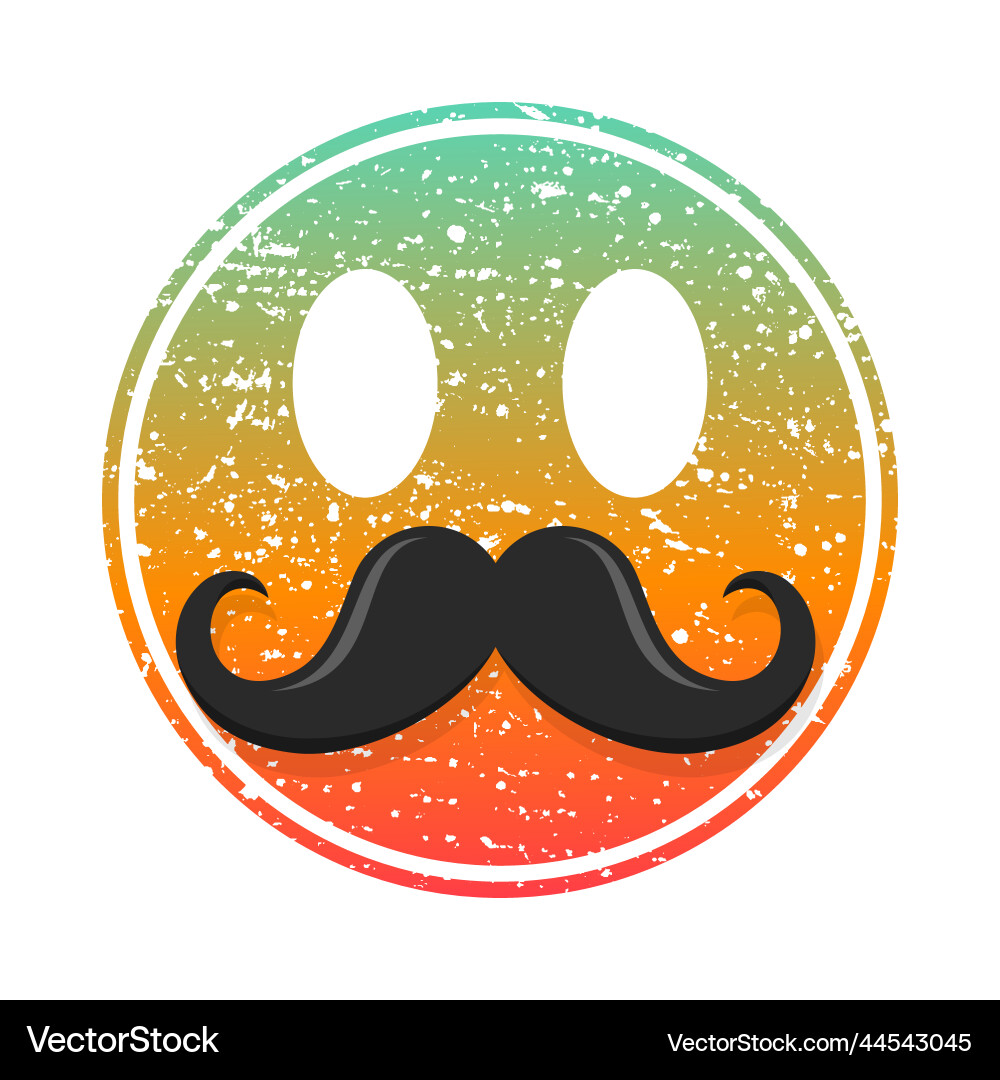 Funny emoji with gritty texture artwork design Vector Image