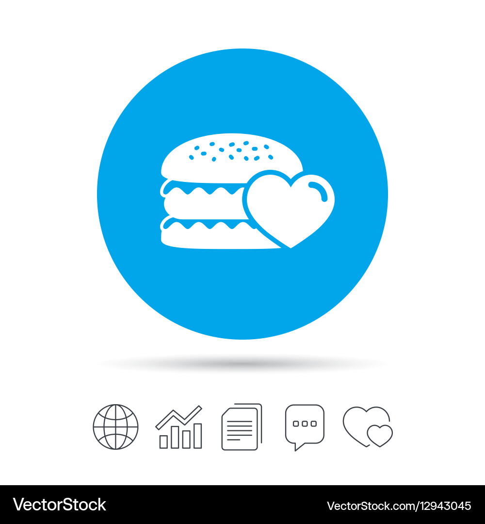 Hamburger icon burger food symbol Royalty Free Vector Image