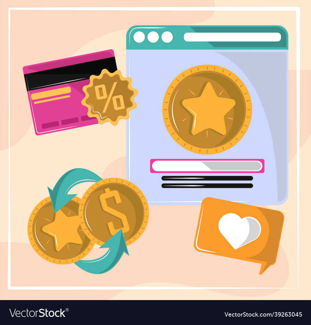 Loyalty incentive program Royalty Free Vector Image