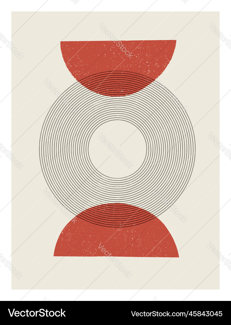 Mid century modern art print gallery wall Vector Image