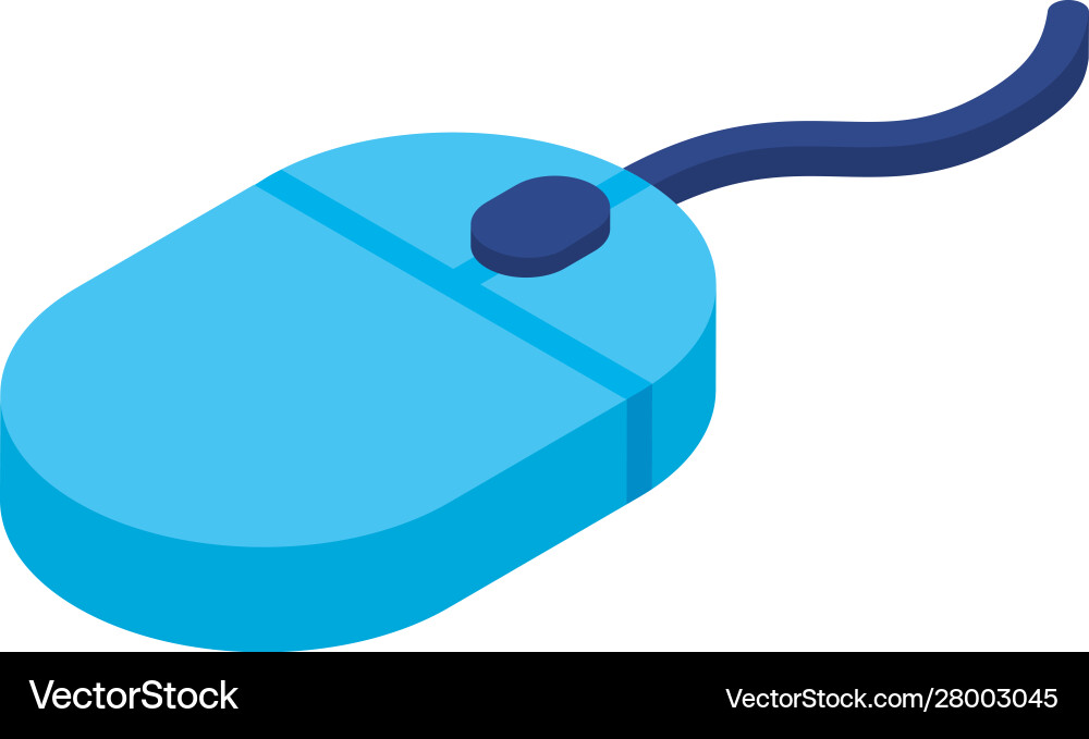 Mouse computer hardware isolated icon Royalty Free Vector