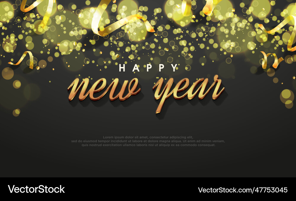 New year concept design with luxury and shiny Vector Image
