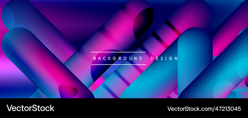 Round shapes and lines with fluid gradients Vector Image