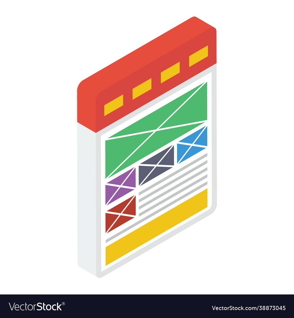 Web page layout Royalty Free Vector Image - VectorStock