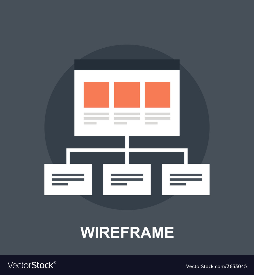 Wireframe Royalty Free Vector Image - VectorStock