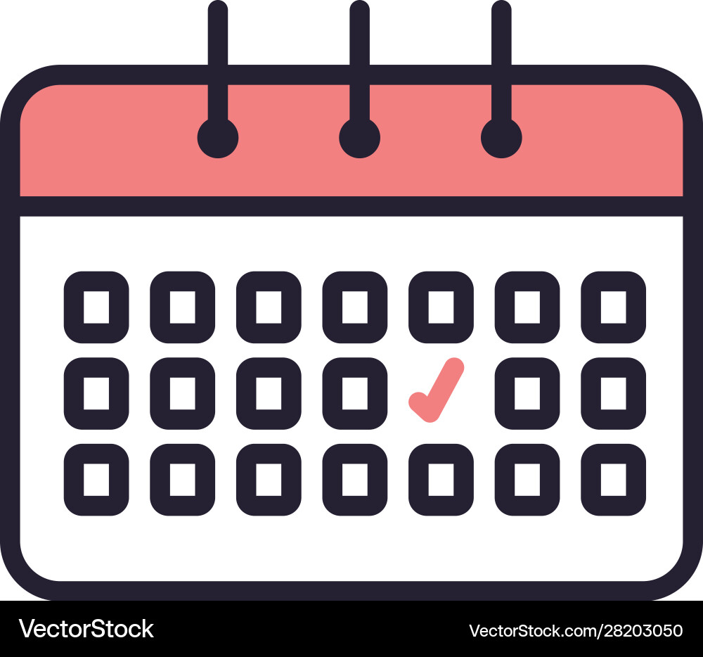 Calendar reminder date isolated icon Royalty Free Vector