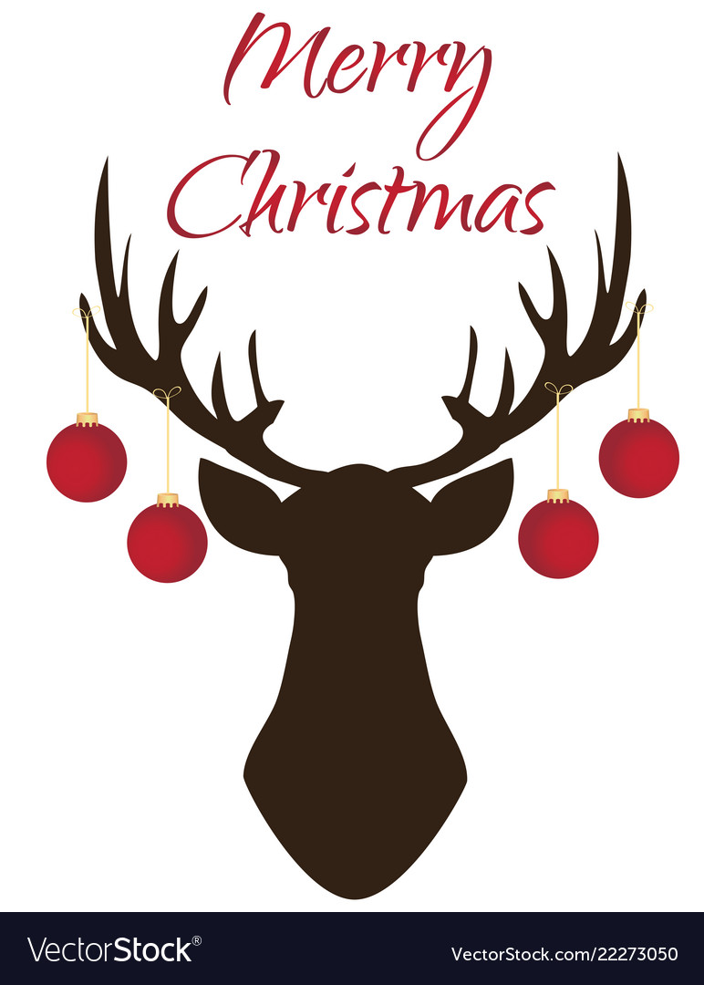 Christmas deer Royalty Free Vector Image - VectorStock