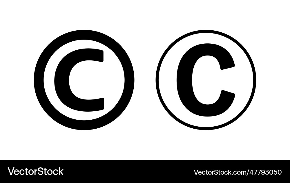 Copyright icon copyright symbol Royalty Free Vector Image