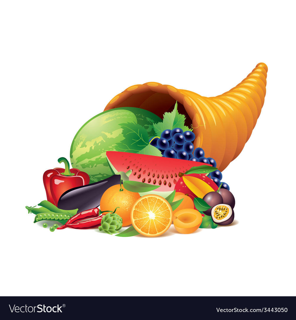 Cornucopia isolated Royalty Free Vector Image - VectorStock